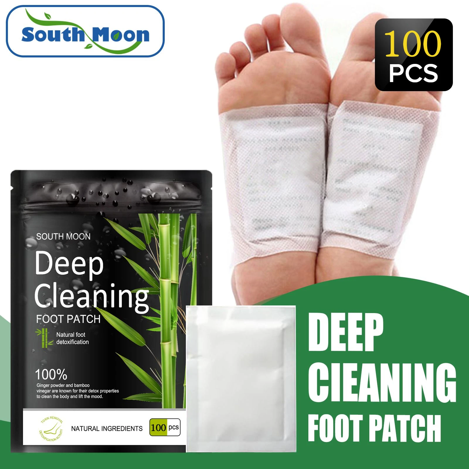 100pcs Detox Foot Patches Pads Natural Detoxification Treat Body Toxin ...