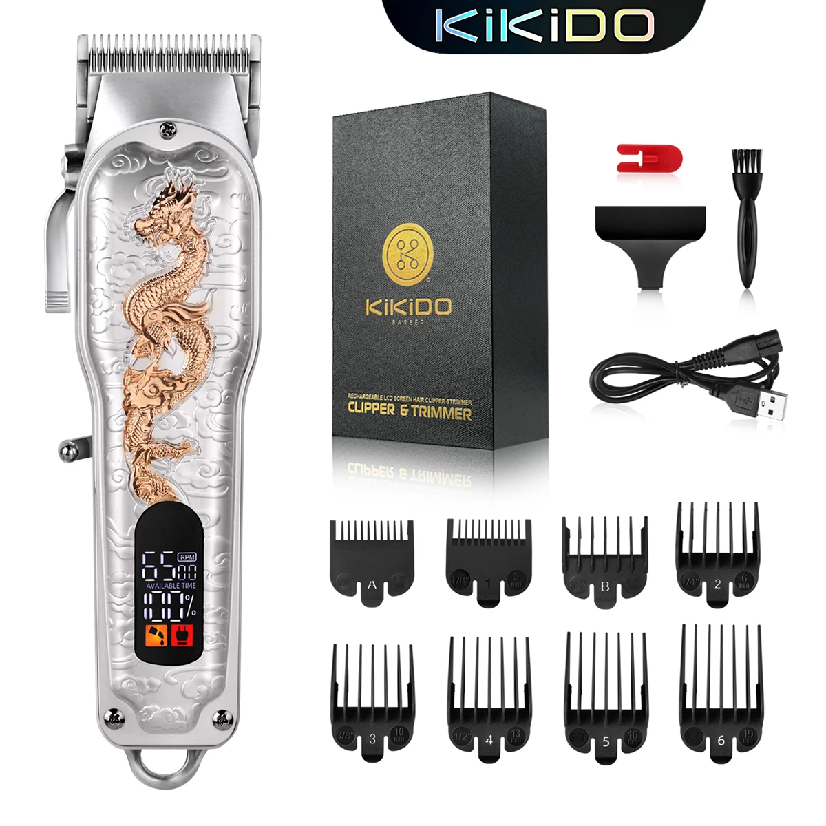 KIKIDO-Cordless-Hair-Cutting-Machine-Men-s-Hair-Clippers-Trimmers-Set ...