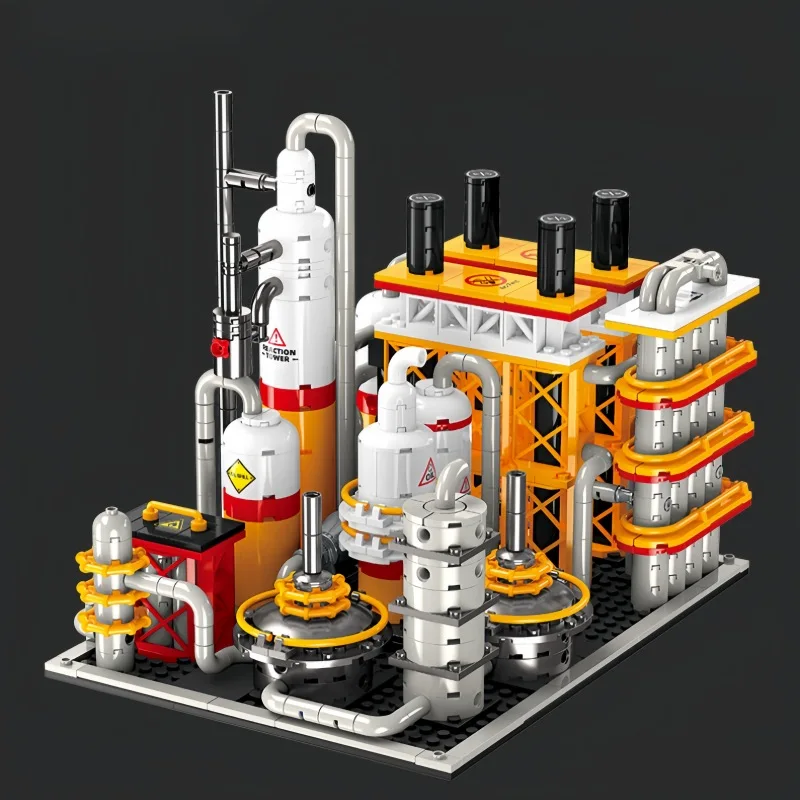 Refinery Factory Oil Pumping Unit Building Blocks Toy-Engineering Toy ...