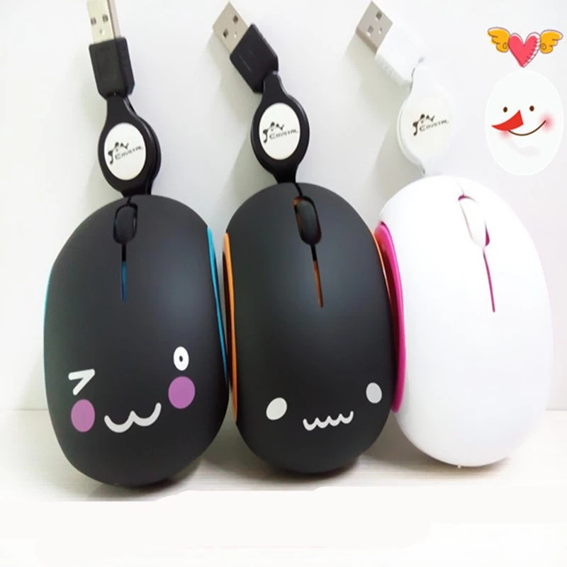 Computer-Mouse-for-Laptop-Small-Cute-Cartoon-Girl-Mouse-USB-Creative ...