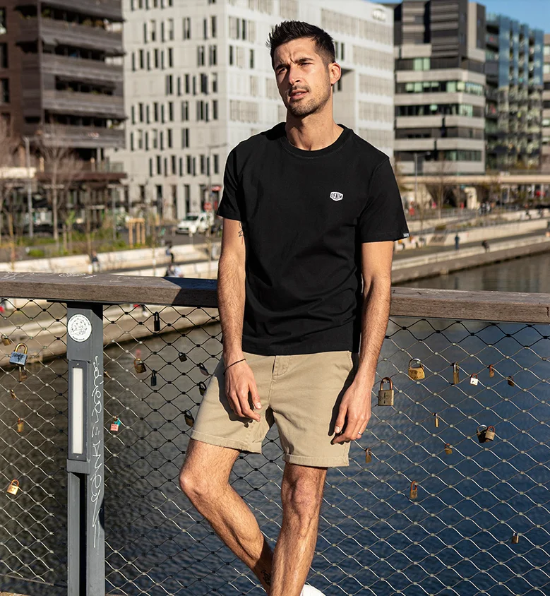 J1569 Summer short sleeve new men's clothes men's round neck pure ...