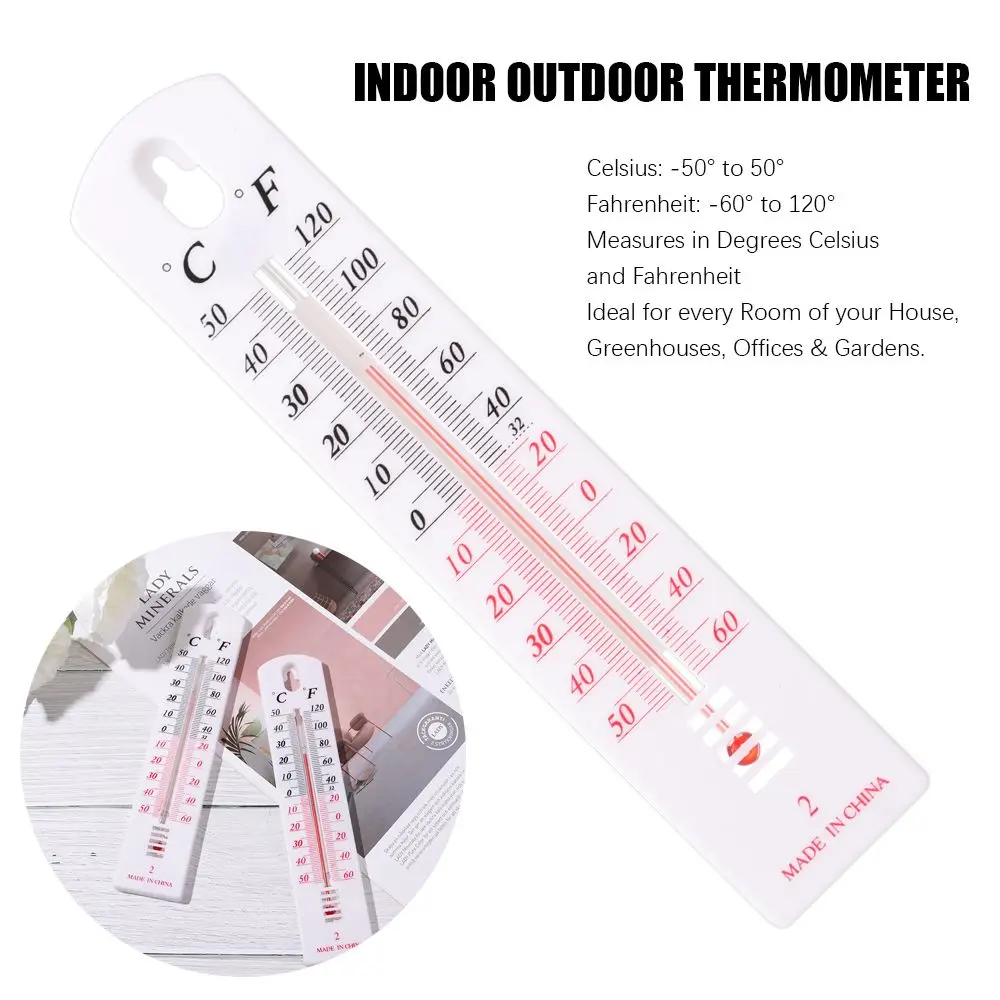 Celsius Fahrenheit Wall Hanging Thermometer For Indoor Outdoor Garden ...