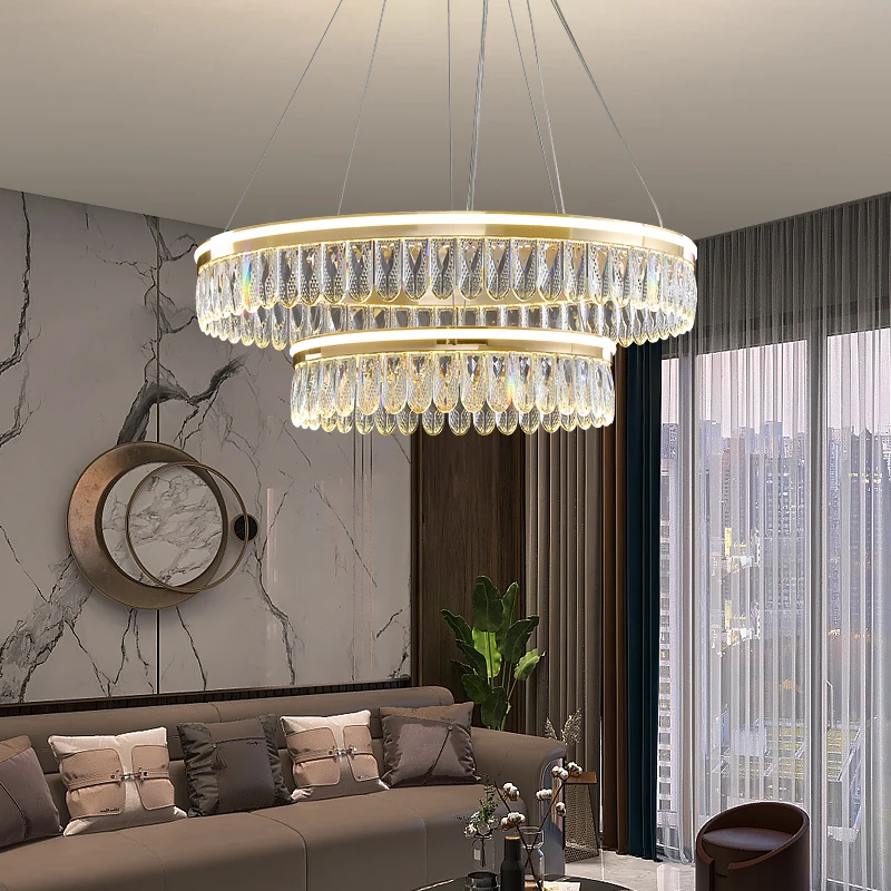 Hong-Kong-Style-Villa-Crystal-Living-Room-Chandelier-Post-Modern-Ring ...