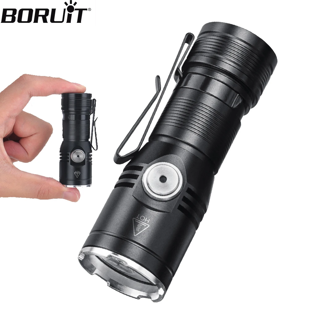 BORUIT-ET15-Super-Bright-Mini-LED-Flashlight-Type-C-Rechargeable-Work ...