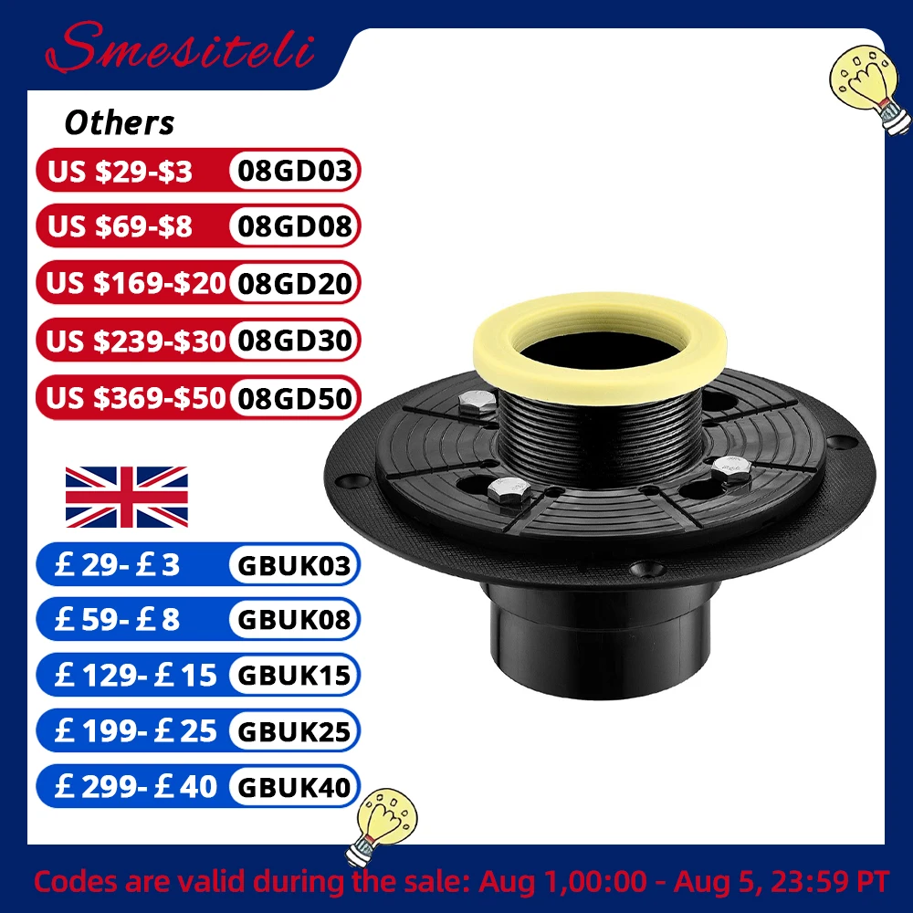 PVC-Drain-Flange-Coupling-for-Tile-Floor-Signature-Hardware-Siphon ...