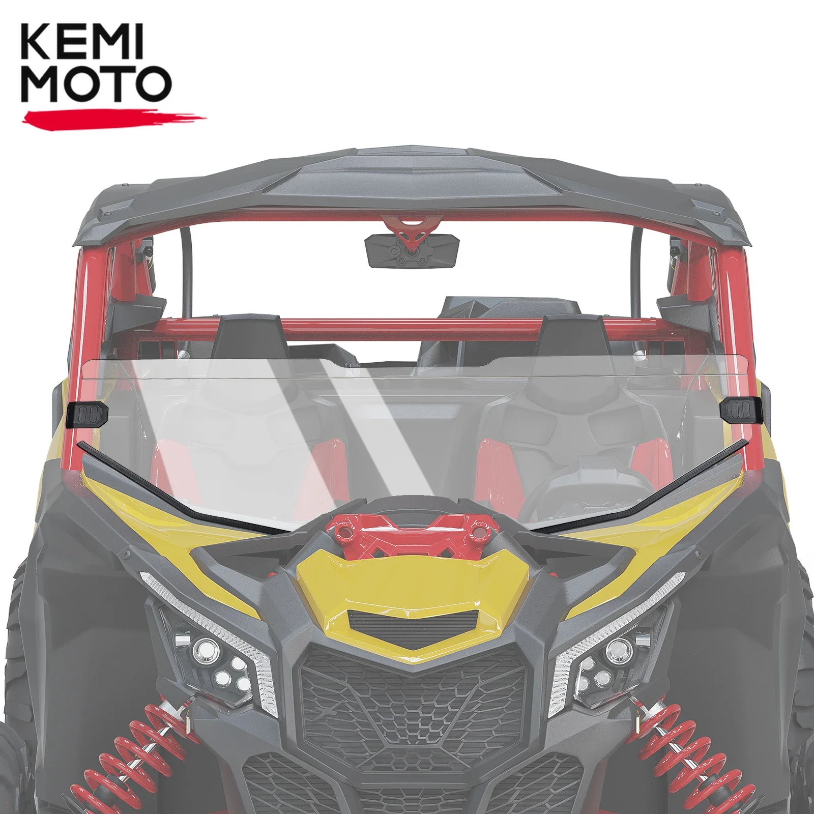 KEMIMOTO-X3-UTV-Clear-Half-Windshield-For-Can-am-Maverick-X3-MAX-4x4 ...