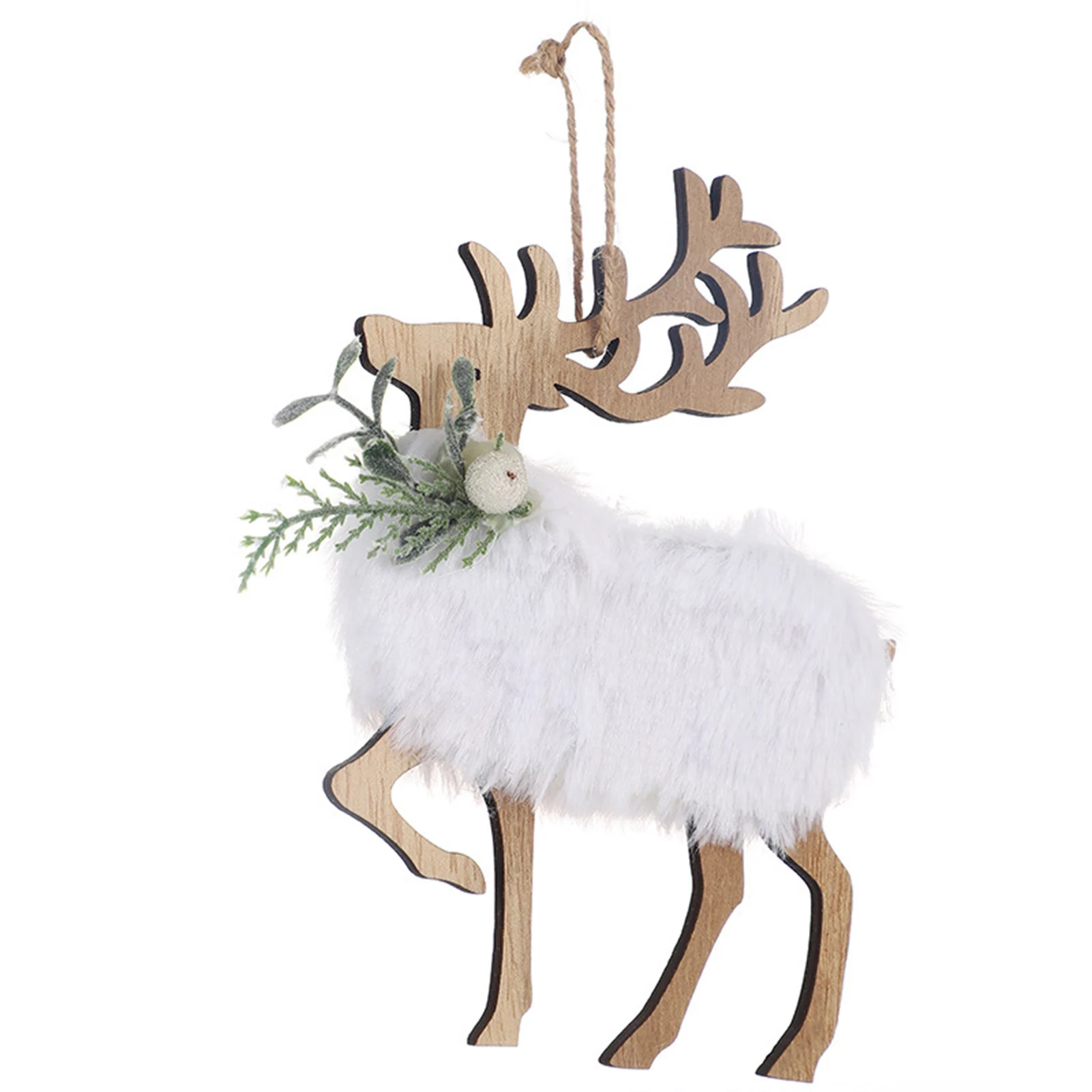 Christmas Wooden Elk Ornaments Cute Elk Tree DecorationChristmas ...