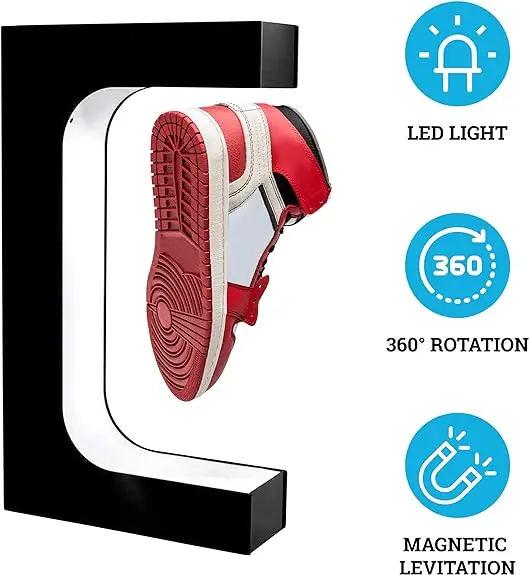 Magnetic-Levitation-Floating-Shoe-Stand-Swivel-Sneaker-Stand-LED-Light ...