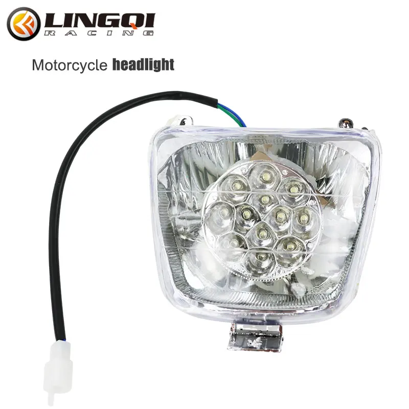 LINGQI-RACING-Motorcycle-Square-Headlight-High-Low-Beam-Head-Light-For ...