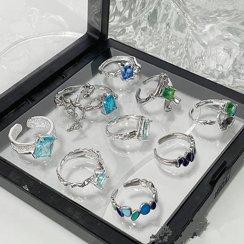 Party Jewelry | Rings - Silver Color Rings Women New Style Trendy ...