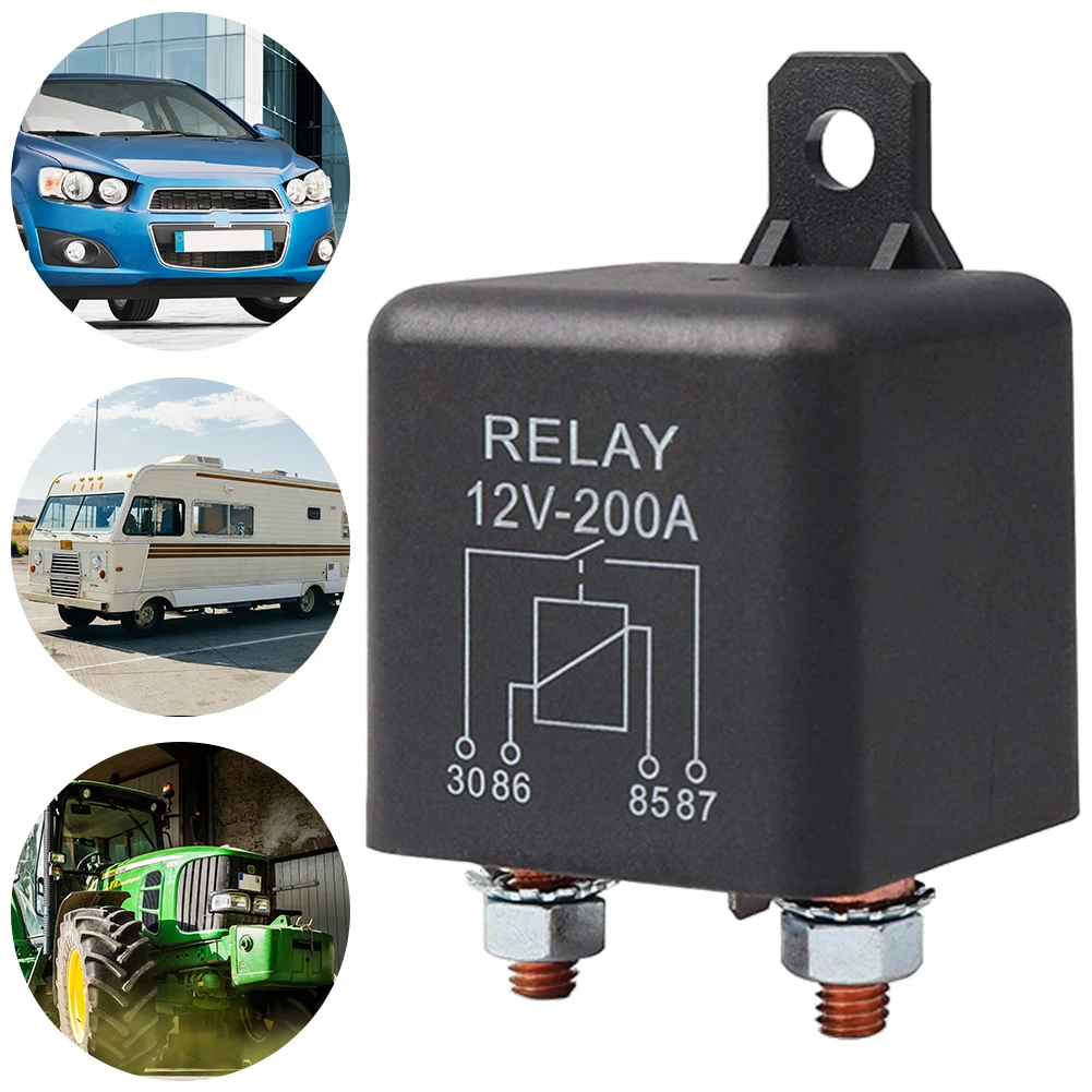 12V-200A-Start-Relay-Split-Charge-Boat-Car-Starter-4-Pin-Power-On-Off ...