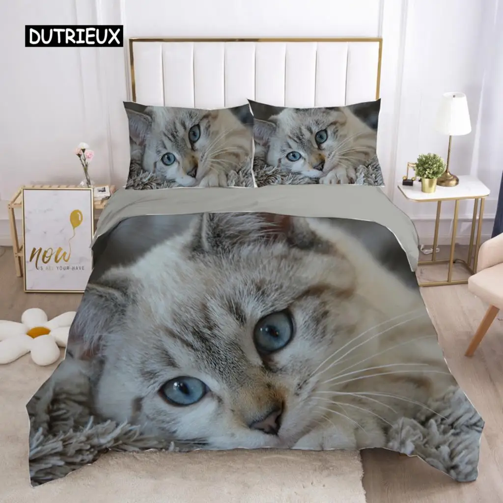 Cat-Duvet-Cover-Set-Lovely-Animal-Kitten-Printed-Quilt-Cover-Kids-Teens ...