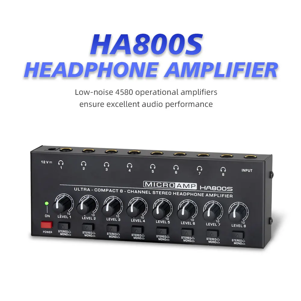 Headphone-Amplifier-HA800S-Ultra-Compact-Audio-Amplifier-8-Channels ...