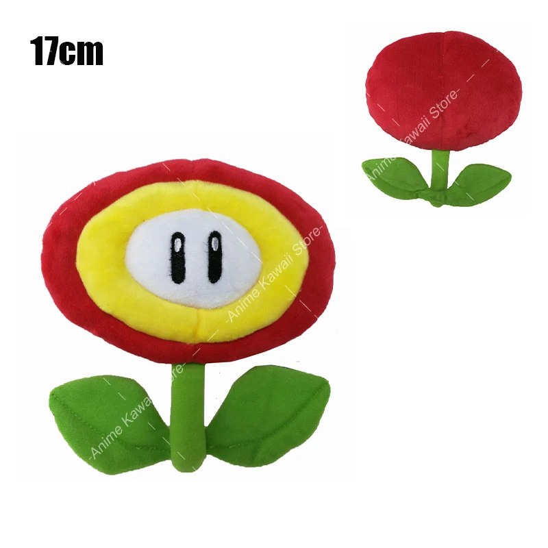 Game Mario Props Plush Toys Piranha Plants Ice Fire Flower Mushroom ...