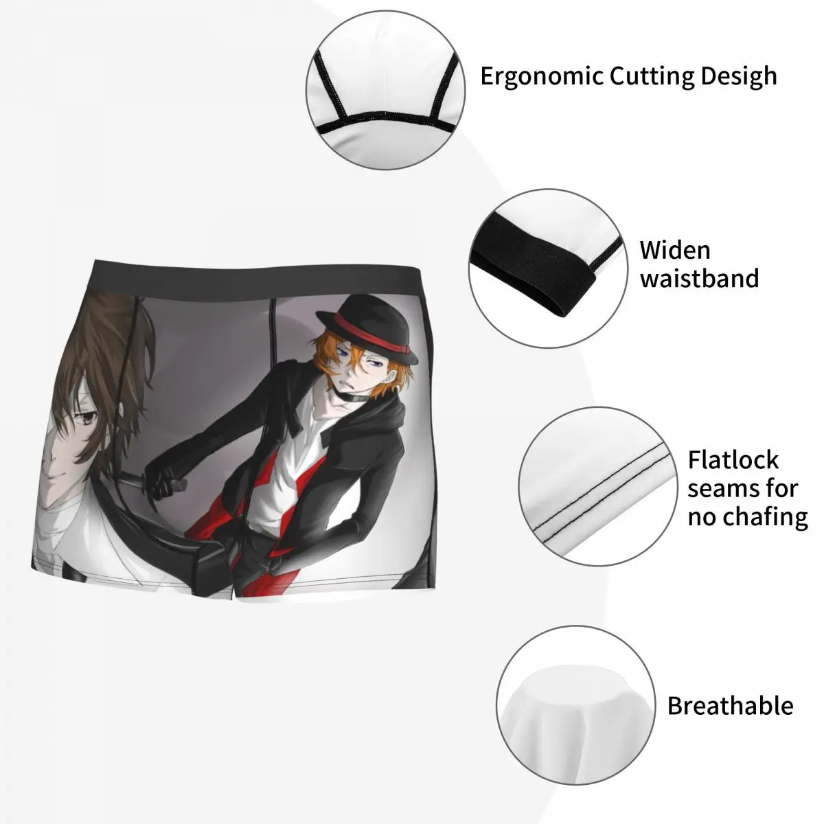 Chuuya And Dazai BSD Bungou Stray Dogs Wan Anime Underpants Cotton ...