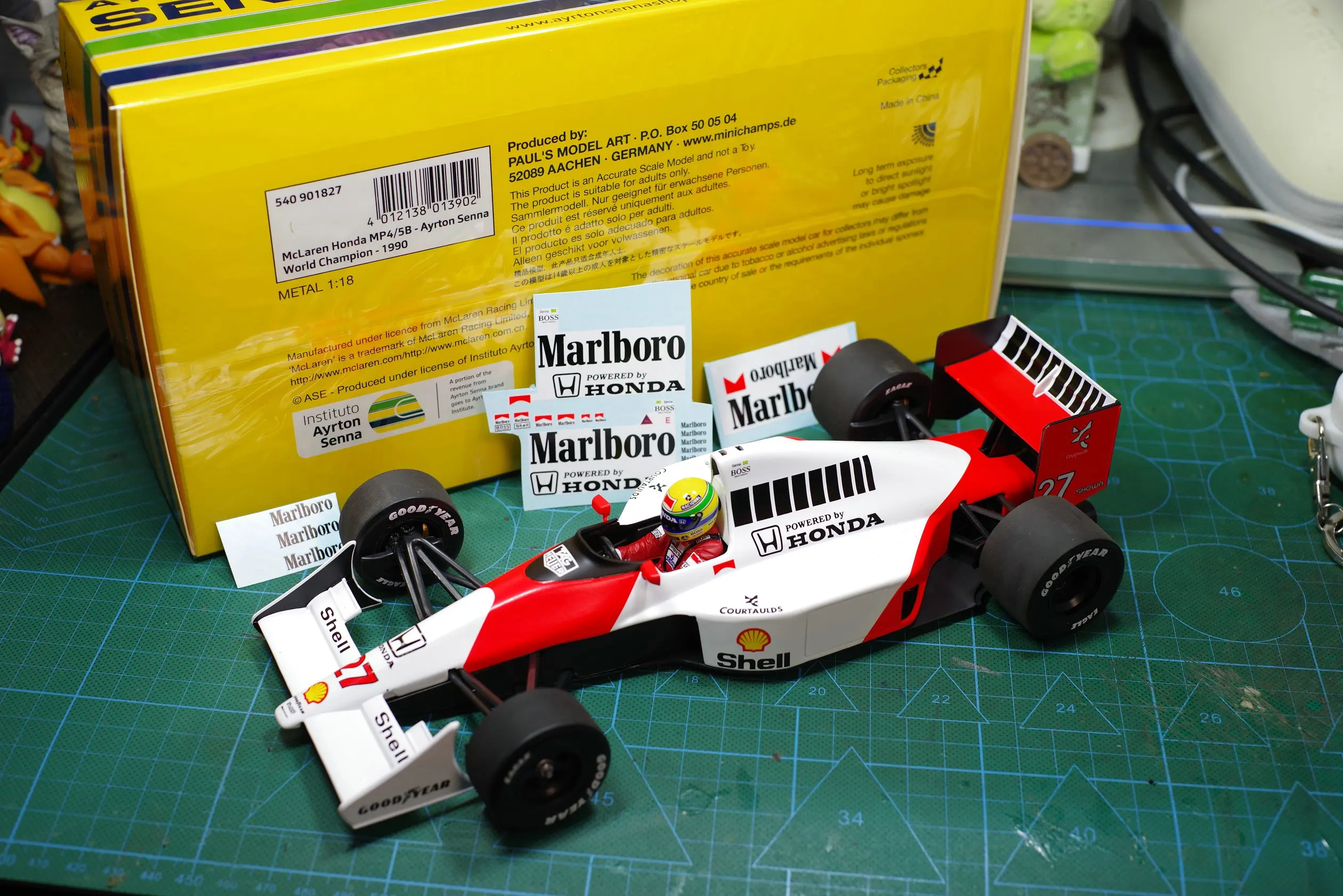 Minichamps 1/18 diecast f1 carro de corrida modelo 1990wdc mclaren MP4 ...