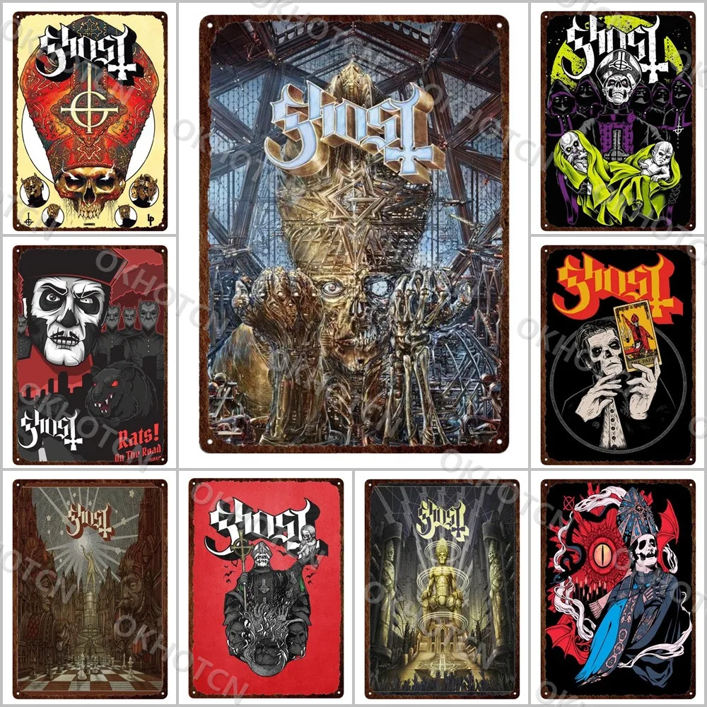 Heavy-Metal-Band-Tin-Sign-Posters-Plaques-Rock-and-Rall-Ghost-Band ...