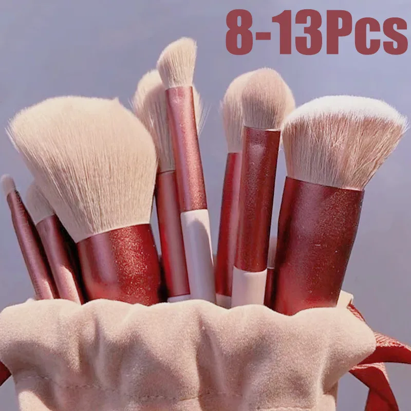 8-13Pcs Soft Fluffy Makeup Brushes Set for cosmetics Foundation Blush ...