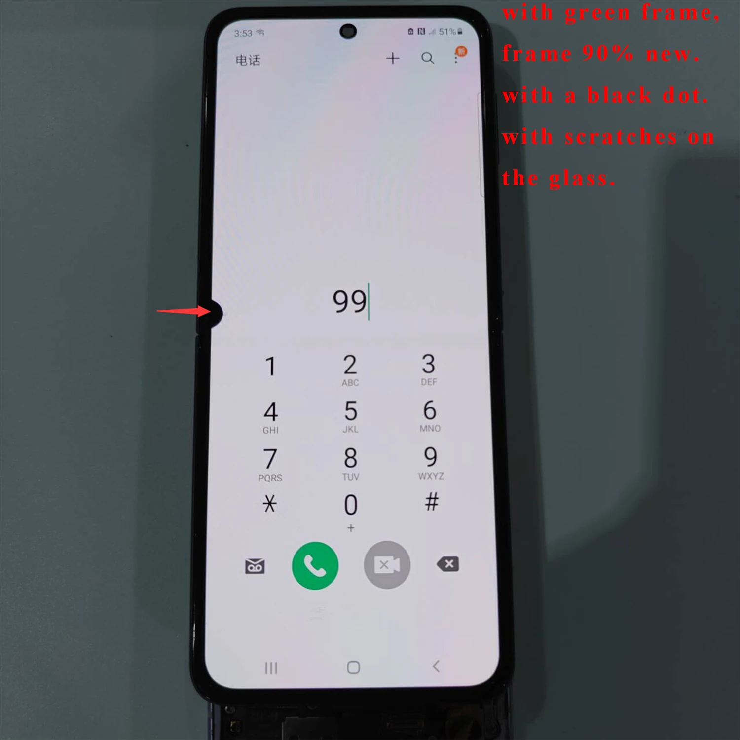 Tested-AMOLED-LCD-with-dot-line-scratches-mark-For-Samsung-Z-Flip-3-5G ...