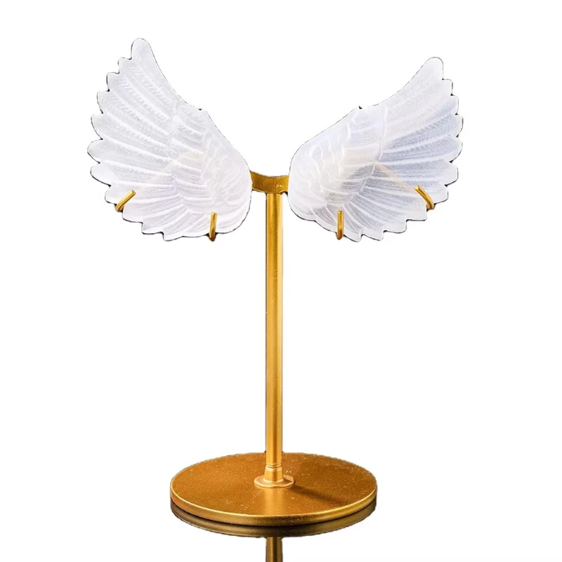 Natural Carved Crystal Wings Healing Stone White Angel Wings with ...