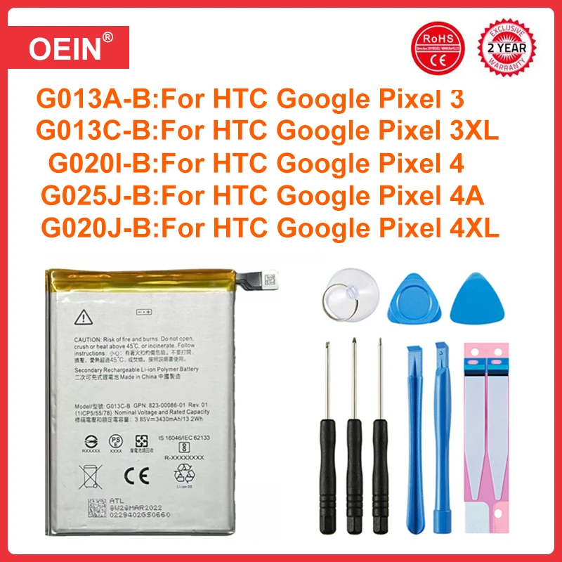 100-Original-Replacement-High-Quality-Battery-For-HTC-GOOGLE-PIXEL-3 ...