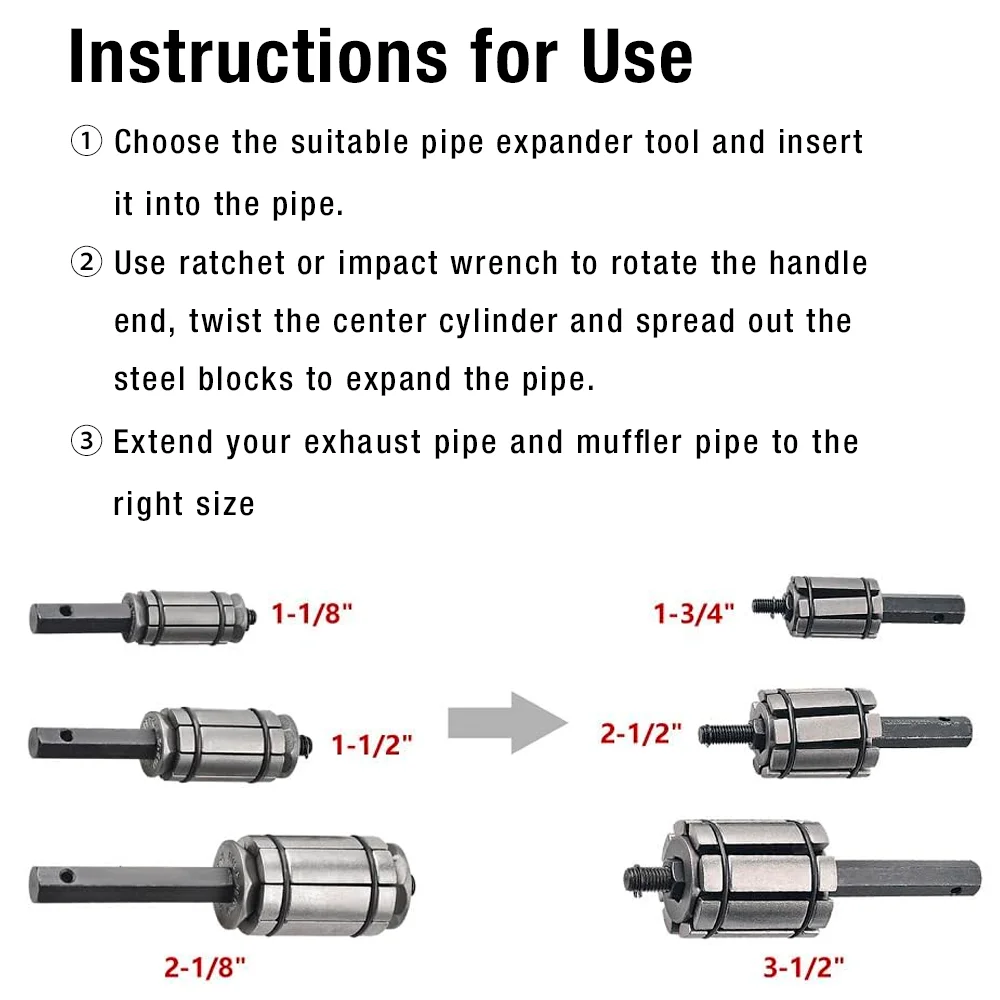 Exhaust Pipe Bender Tube Expanding Tool Set3/8\" To1-5/8\"Copper Tube ...