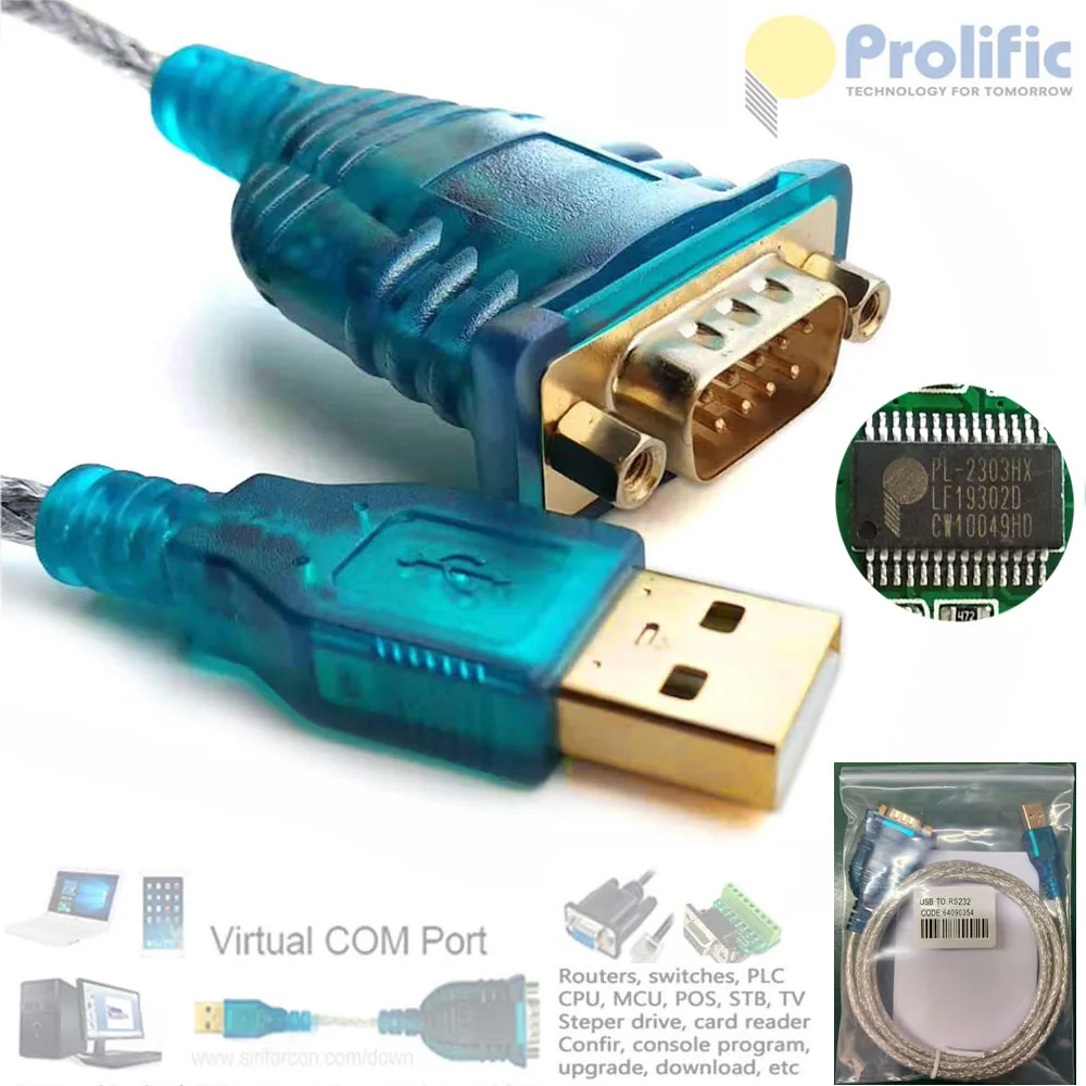 Prolific USB to Serial Com Port/RS232/DB9/Dsub 9pin/Serial Interface ...