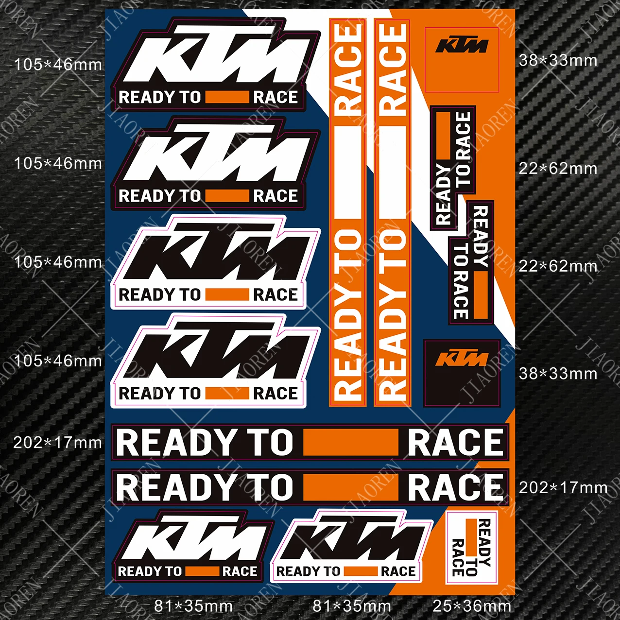 Pegatinas y calcomanías para KTM Ready To Race con el logotipo de la ...