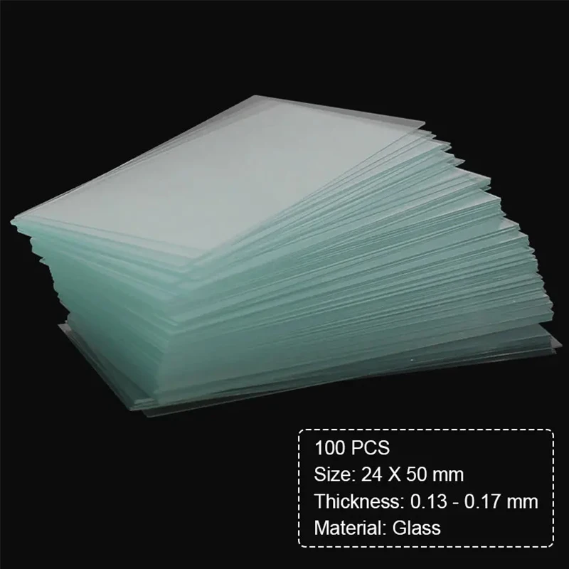 100PCS-24x50-mm-Microscope-Glass-Slides-Cover-Slips-Blank-Slides ...
