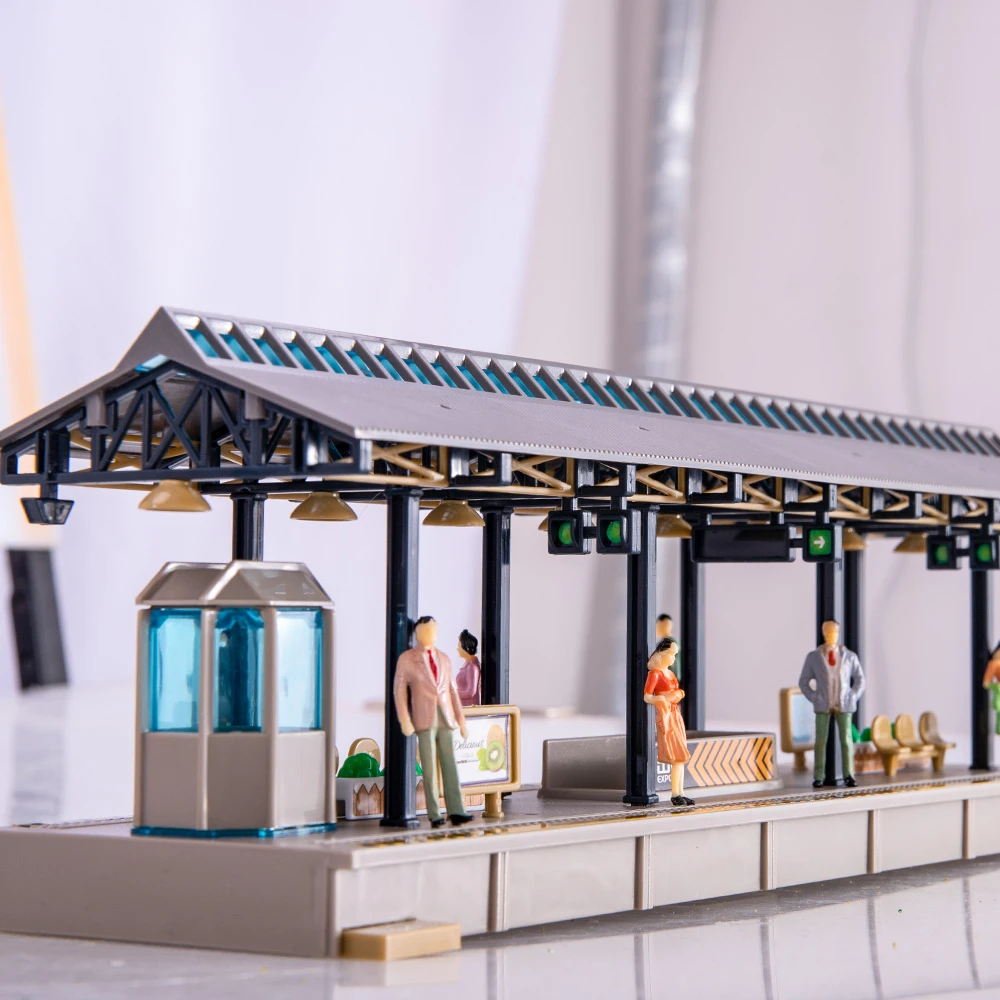 HO Scale 1:87 Train Platform Model DIY Assembled Plastic Toys Sand Table Architecture Building ...