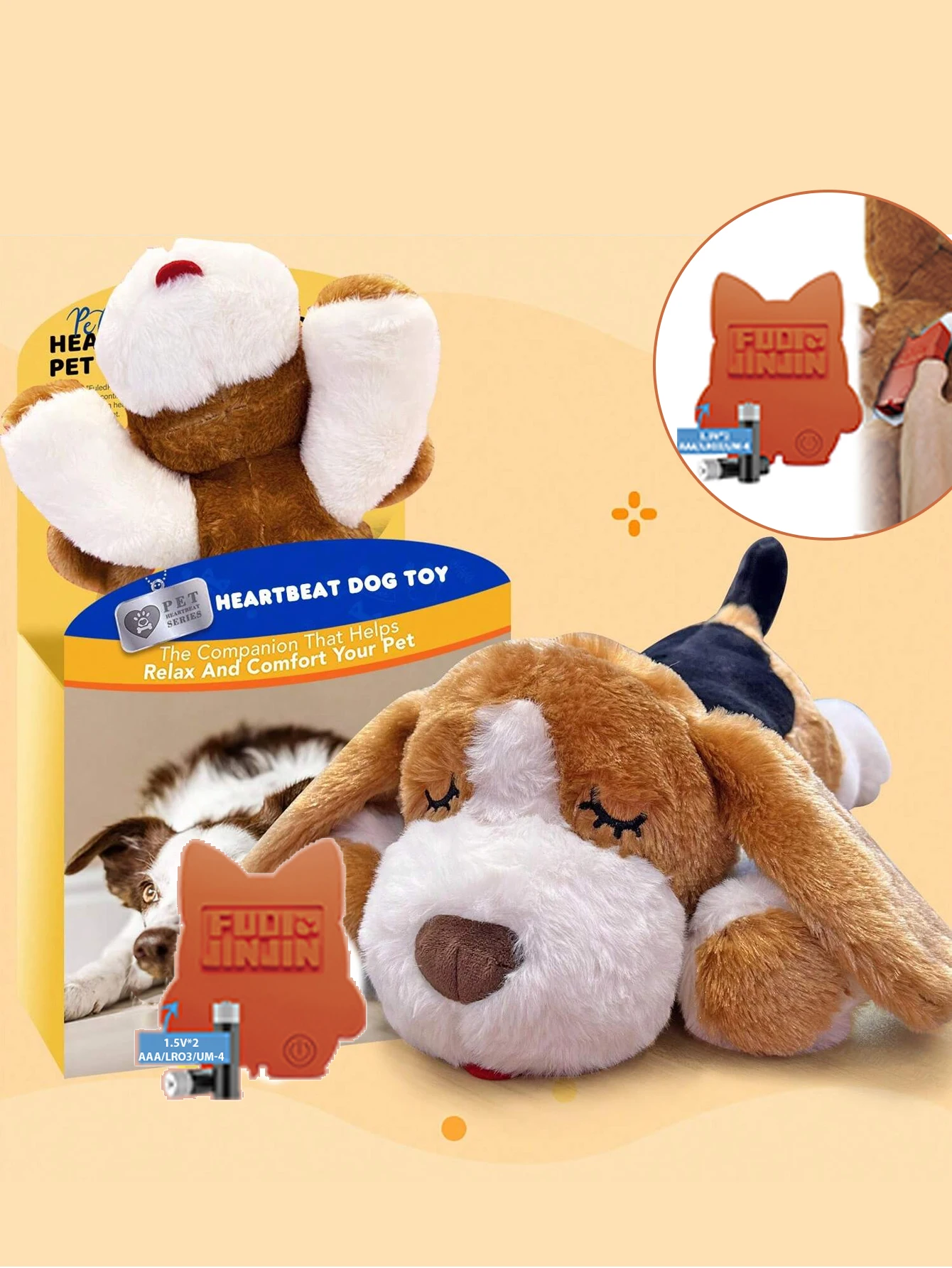 PETFULED-Puppy-Heartbeat-Toy-large-Dog-Heartbeat-Toy-for-Stress ...