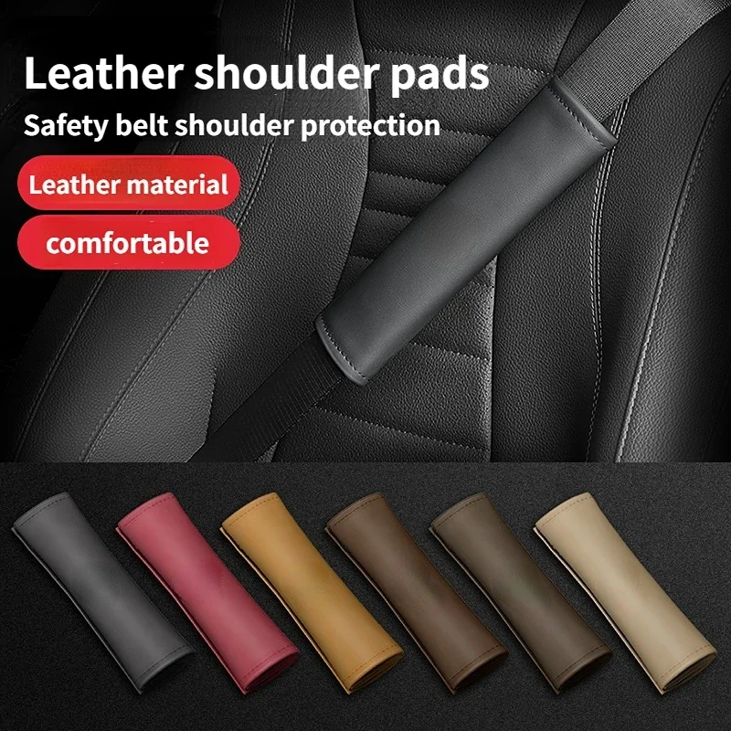 Car-Accessories-Seat-Belt-PU-Leather-Safety-Belt-Shoulder-Cover ...