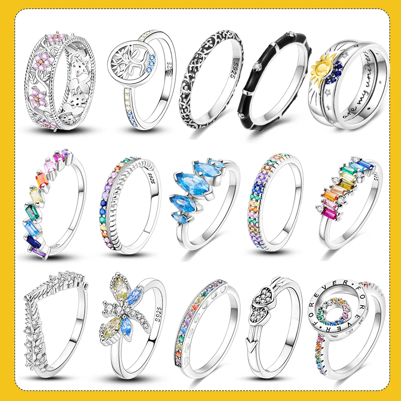 New Trends Luxury 925 Silver Ring Finger Ring For Women Wedding ...