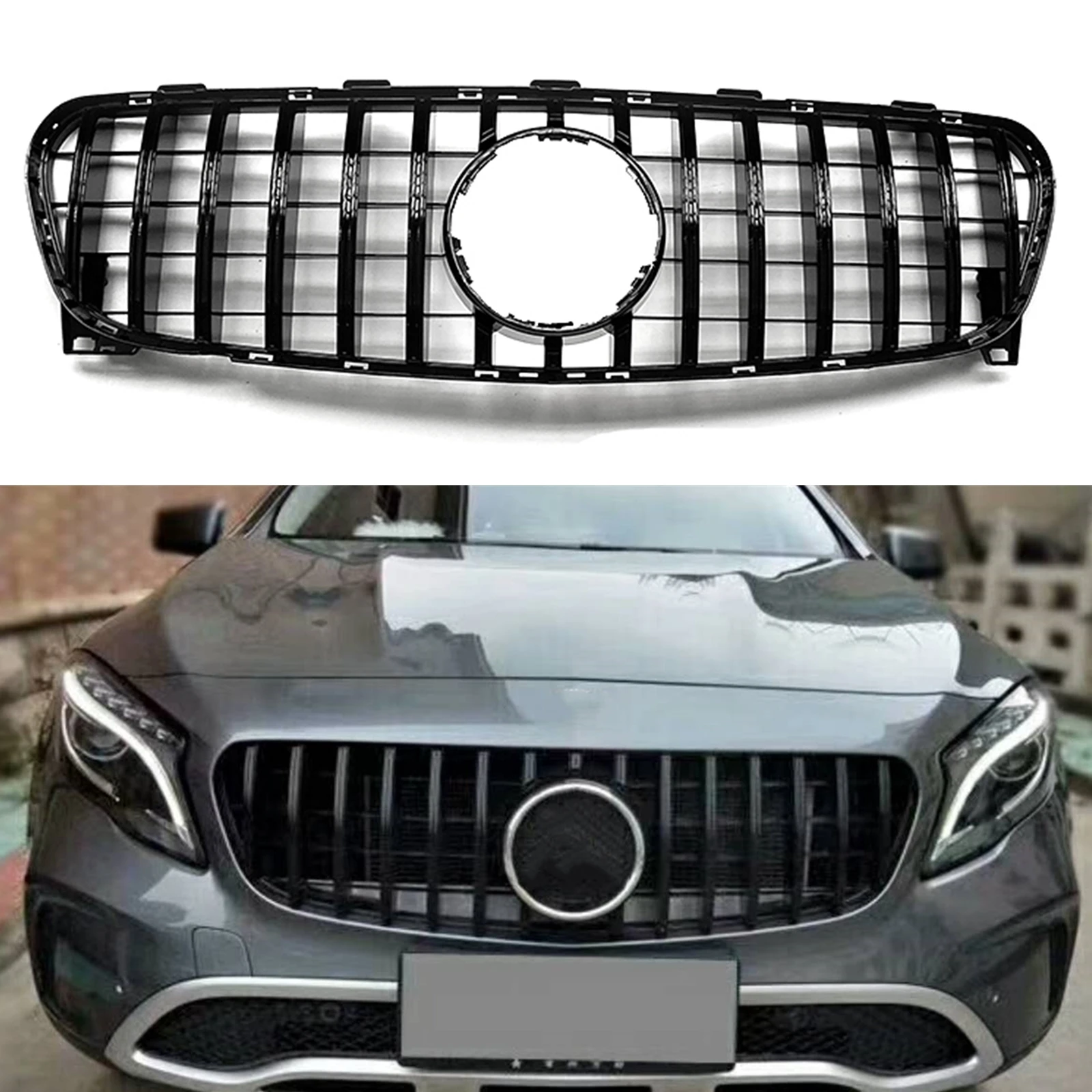 For Mercedes Benz GLA X156 2017 2020 Front Grille GT Upper GLA180 ...