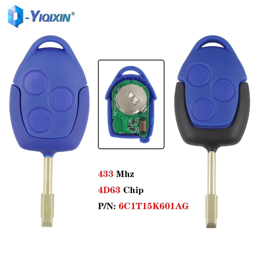 YIQIXIN-433MHz-Car-Remote-4D63-Chip-For-Ford-Transit-WM-VM-2006-2007 ...