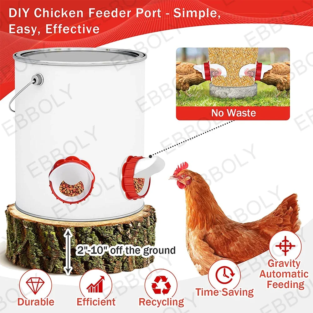 High Quality Chicken Feeder Poultry Feeder Port Rain Rodent Proof No ...