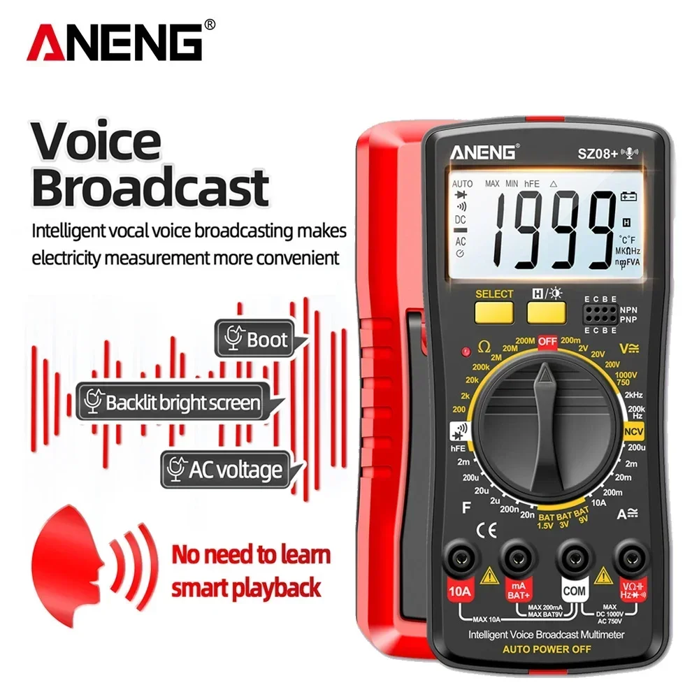 Anneng-SZ08-intelligent-voice-broadcast-multimeter-testing-AC-DC ...