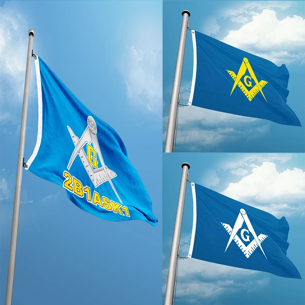 Masonic Flag 3X5 ft Custom Banner 90x150cm Sport Outdoor Mason Freedom ...