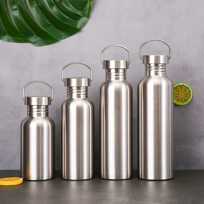 Stainless-Steel-Water-Bottle-Leak-proof-Single-Wall-Large-Capacity-Wide ...