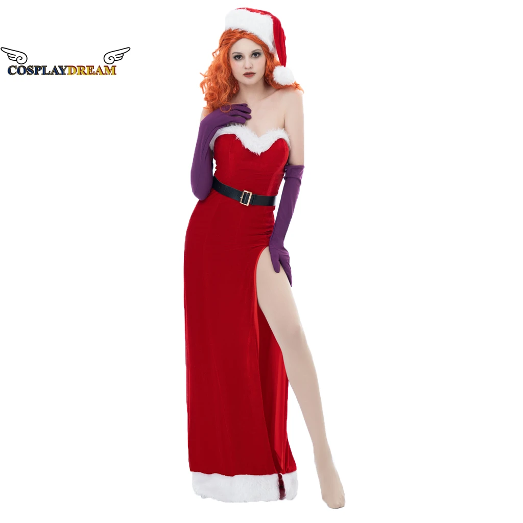 Who Framed Roger Rabbit Jessica Rabbit Cosplay Costume Red Dress With ...