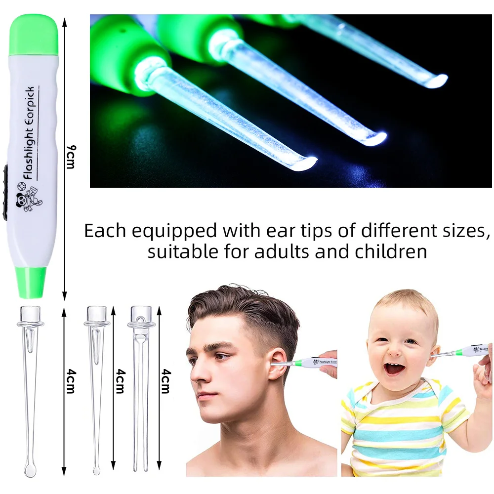LED FlashLight Baby Ear Cleaner Child Cleaning Ear Curette Kids ...
