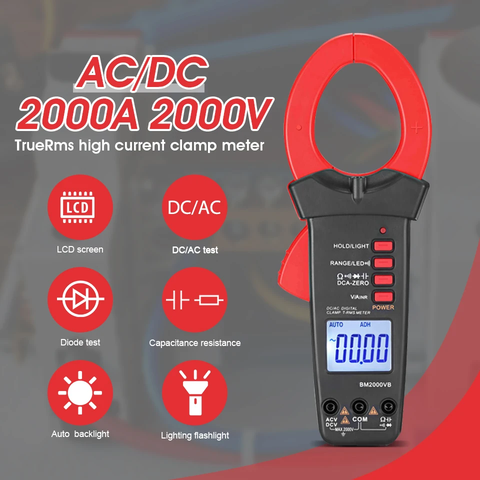 Digital-clamp-multimeter-BM2000VB-AC-DC-current-voltage-2000A-V ...
