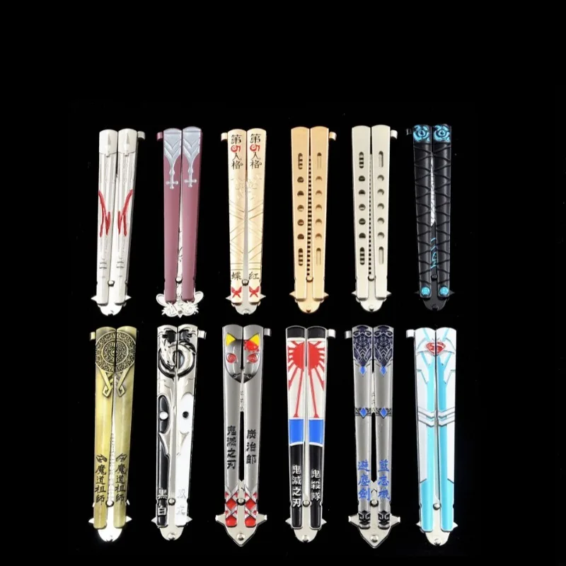 Cuchillo-de-mariposa-de-impacto-sin-filo-modelo-de-arma-de-Metal-de ...