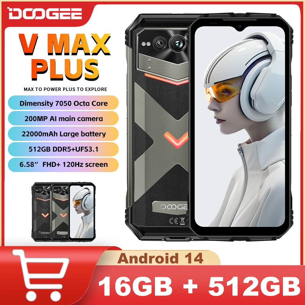 DOOGEE-V-Max-Plus-5G-Rugged-Phone-16GB-512GB-6-58-FHD-Display-22000mAh ...