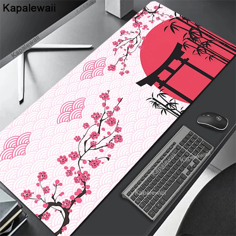 Pink-Sakura-Mouse-Pad-para-Gamer-Big-Mousepad-Cherry-Blossom-Art-PC ...