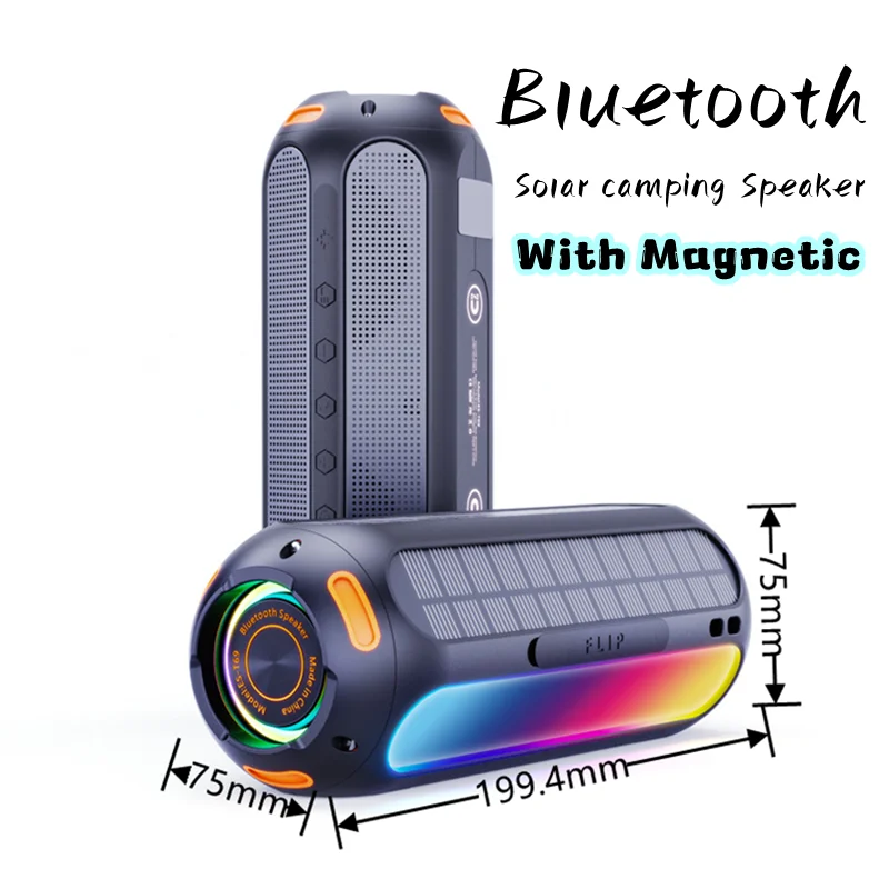 Solar-Boombox-Outdoor-Speaker-20W-USB-Portable-Wireless-Column ...