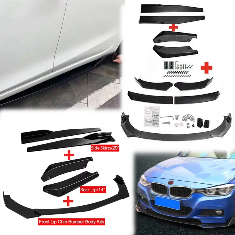Universal Car Front Bumper Splitter Lip Spoiler Diffuser Body Kit ...