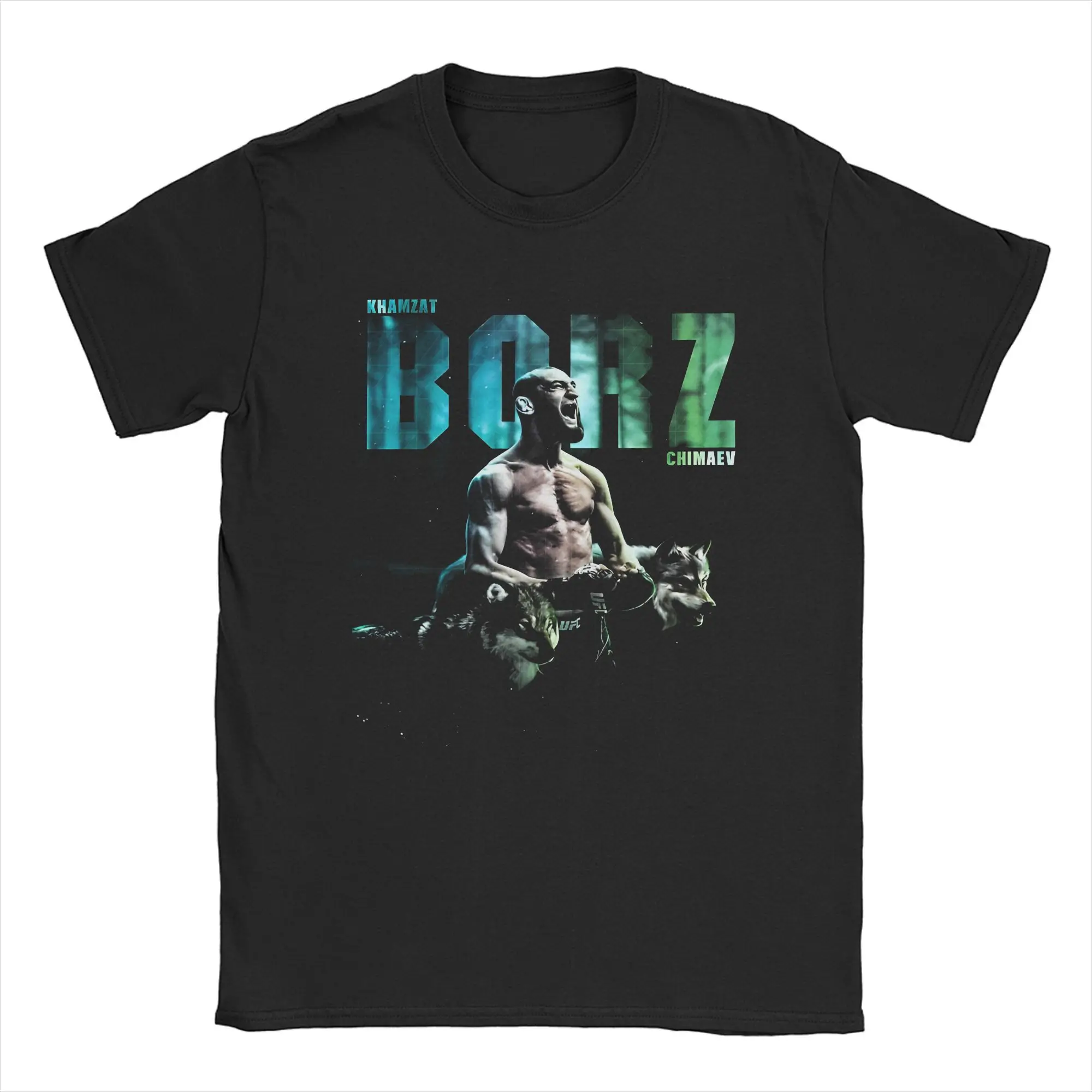Men Wolf King Khamzat Chimaev Fighting T Shirts Republic of Chechnya ...
