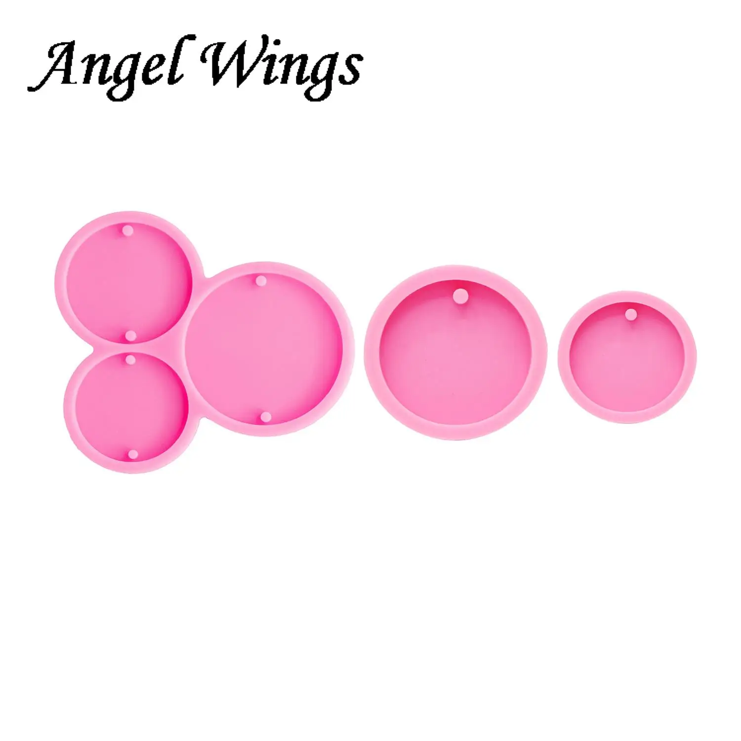 Super Glossy Circle Keychain Mold, Round Silicone Epoxy Resin Mould ...