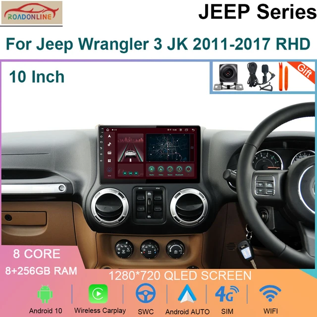 Android Auto Carplay Stereo For 2005 2006 2007-2011 Jeep